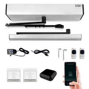 olideauto automatically door closer with wireless remote control,wifi access control automatic door opening system,compatible with alexa,google home,smartphone app