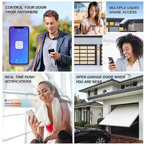 Newgoal Smart Garage Door Controller WiFi Switch Compatible Garage Door Opener Smart Phone Remote Control Timing Function Voice Control (Ewelink APP)