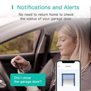 Lomota Smart WiFi Garage Door Opener Remote, Tuya Smart Life APP Control, Work with Alexa and Google Assistant, No Hub Needed