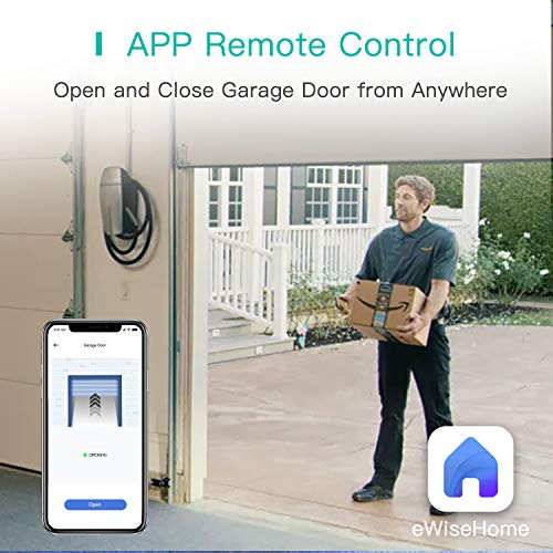 Lomota Smart WiFi Garage Door Opener Remote, Tuya Smart Life APP Control, Work with Alexa and Google Assistant, No Hub Needed