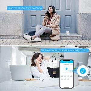 SMONET Smart Lock WiFi Gateway , TTLock Gateway G2 Gateway, Remotely Control Bluetooth Fingerprint Keyless Entry Door Lock, TTLock Smart Deadbolt WiFi Hub Compatible with Alexa,Google Home