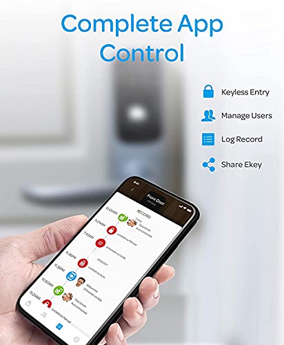 ULTRALOQ UL3 BT 2nd Gen Smart Lock (Satin Nickel), 5-in-1 Keyless Entry Door Lock with Bluetooth, Biometric Fingerprint and Touch Digital Keypad, Smart Door Lock Latch Edition