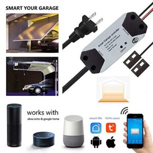 EVERSECU Tuya Smart WiFi Switch Garage Door Opener Controller Work with Alexa Echo Google Home SmartLife/Tuya APP Control No Hub Required