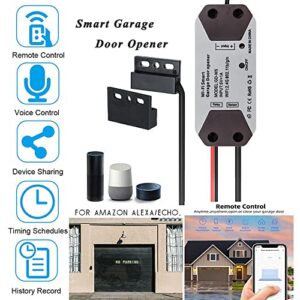 EVERSECU Tuya Smart WiFi Switch Garage Door Opener Controller Work with Alexa Echo Google Home SmartLife/Tuya APP Control No Hub Required