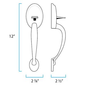 MiLocks BXF-02SN Digital Deadbolt Door Lock and Passage Handleset Combo with Keyless Entry via Remote Control and Keypad Code for Exterior Doors, Satin Nickel