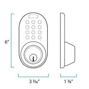 MiLocks BXF-02SN Digital Deadbolt Door Lock and Passage Handleset Combo with Keyless Entry via Remote Control and Keypad Code for Exterior Doors, Satin Nickel