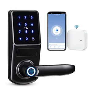 loqron smart door lock with tuya wi-fi gateway for remotely control