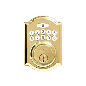 hickory hardware h076388-pb securemote bluetooth enabled deadbolt, polished brass