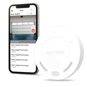 ismartgate Mini Smart Garage Door Opener Remote, APP Control, Compatible with Amazon Alexa, Google Assistant, IFTTT, Compatible with All Garage Openers. Wired Sensor Included.