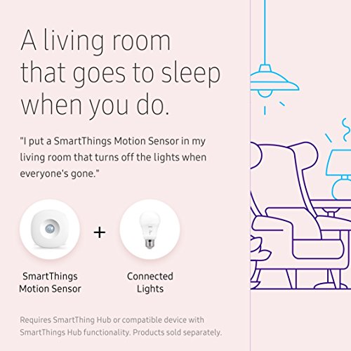 Samsung SmartThings GP-U999SJVLBAA Magnetic Motion Sensor, White, 1 Count (Pack of 1)