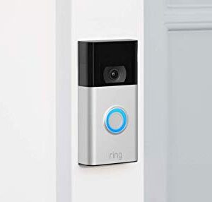 Ring Video Doorbell - 1080p HD video, improved motion detection, easy installation – Satin Nickel