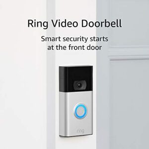 Ring Video Doorbell - 1080p HD video, improved motion detection, easy installation – Satin Nickel