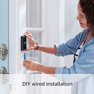 Ring Video Doorbell Wired – Convenient, essential features in a compact design, pair with Ring Chime to hear audio alerts in your home (existing doorbell wiring required) - 2021 release