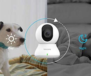 blurams Security Camera, 2K Indoor Camera 360-degree Pet Camera for Home Security w/ Motion Tracking, Phone App, 2-Way Audio, IR Night Vision, Siren, Works with Alexa & Google Assistant