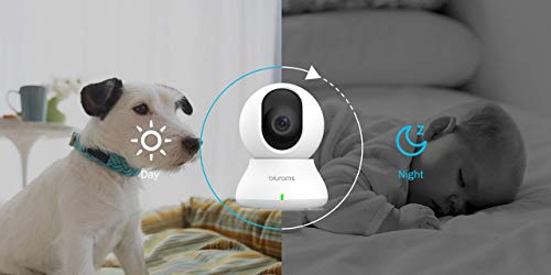 blurams Security Camera, 2K Indoor Camera 360-degree Pet Camera for Home Security w/ Motion Tracking, Phone App, 2-Way Audio, IR Night Vision, Siren, Works with Alexa & Google Assistant