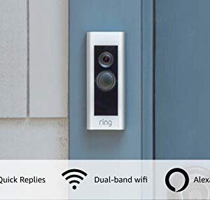 Ring Video Doorbell Pro – Upgraded, with added security features and a sleek design (existing doorbell wiring required)