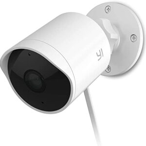 YI Security Camera Outdoor, 1080p Outside Surveillance Front Door IP Smart Cam with Waterproof, WiFi, Cloud, Night Vision, Motion Detection Sensor, Smartphone App, Works with Alexa