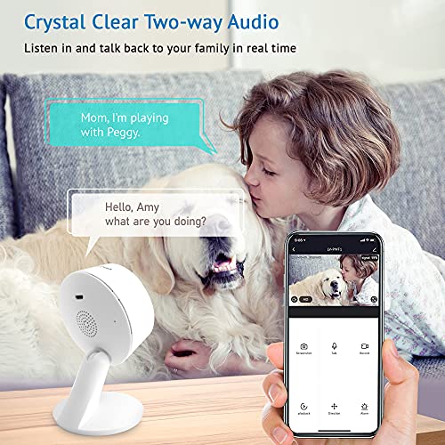 LaView Home Security Camera HD 1080P(2 Pack) Motion Detection,Include 2 SD Cards,Two-Way Audio,Night Vision,WiFi Indoor Surveillance Wired for Baby/pet,Alexa and Google,Cloud Service (US Server)