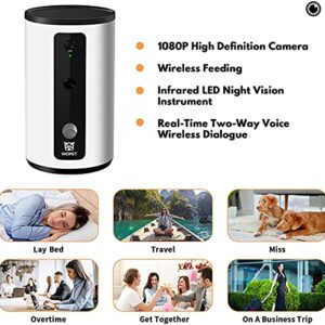 WOPET Smart Pet Camera:Dog Treat Dispenser, Full HD WiFi with Night Vision for Pet Viewing,Two Way Audio Communication Designed for Dogs and Cats,Monitor Your Pet Remotely