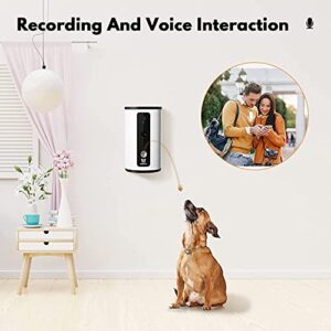 WOPET Smart Pet Camera:Dog Treat Dispenser, Full HD WiFi with Night Vision for Pet Viewing,Two Way Audio Communication Designed for Dogs and Cats,Monitor Your Pet Remotely