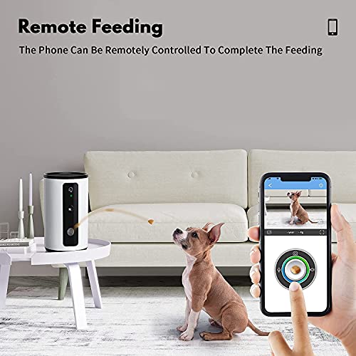 WOPET Smart Pet Camera:Dog Treat Dispenser, Full HD WiFi with Night Vision for Pet Viewing,Two Way Audio Communication Designed for Dogs and Cats,Monitor Your Pet Remotely