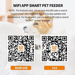 WOPET Smart Pet Camera:Dog Treat Dispenser, Full HD WiFi with Night Vision for Pet Viewing,Two Way Audio Communication Designed for Dogs and Cats,Monitor Your Pet Remotely