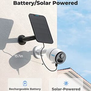 REOLINK 4G LTE Cellular Security Camera Outdoor, Wireless Solar Powered Rechargeable Battery, 4MP Night Vision, Smart Person/Vehicle Detection, Time Lapse, No WiFi Needed, Go Plus with Solar Panel