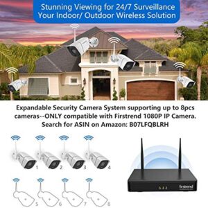 Security Camera System Wireless,Firstrend 1080P 8CH Wireless Home Security Systems with 4pcs 2MP Full HD Cameras 1TB HDD Night Vision Motion Detection Free App for Indoor Outdoor Video Surveillance