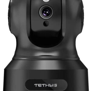 TETHYS Wireless Security Camera 1080P Indoor [Work with Alexa] Pan/Tilt WiFi Smart IP Camera Dome Surveillance System w/Night Vision,Motion Detection,2-Way Audio,Cloud for Home,Business, Baby Monitor