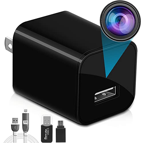 Tusionwin Hidden Camera - Spy Camera Charger - Mini Spy Camera 1080p - USB Charger Camera - Hidden Spy Camera - Hidden Nanny Cam - Hidden Spy Cam - Hidden Cam - Surveillance Camera No WiFi Needed