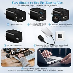 Tusionwin Hidden Camera - Spy Camera Charger - Mini Spy Camera 1080p - USB Charger Camera - Hidden Spy Camera - Hidden Nanny Cam - Hidden Spy Cam - Hidden Cam - Surveillance Camera No WiFi Needed