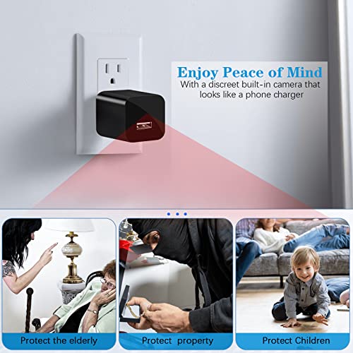 Tusionwin Hidden Camera - Spy Camera Charger - Mini Spy Camera 1080p - USB Charger Camera - Hidden Spy Camera - Hidden Nanny Cam - Hidden Spy Cam - Hidden Cam - Surveillance Camera No WiFi Needed