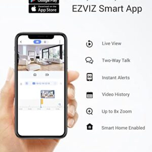 EZVIZ Indoor Security Camera 1080P WiFi Baby Monitor, Smart Motion Detection, Two-Way Audio, 40ft Night Vision, Works with Alexa & Google Assistant(C1C)