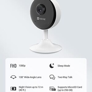 EZVIZ Indoor Security Camera 1080P WiFi Baby Monitor, Smart Motion Detection, Two-Way Audio, 40ft Night Vision, Works with Alexa & Google Assistant(C1C)