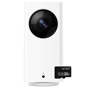 wyze cam pan 1080p pan/tilt/zoom indoor 360° pet monitoring camera 32gb microsd card class 10