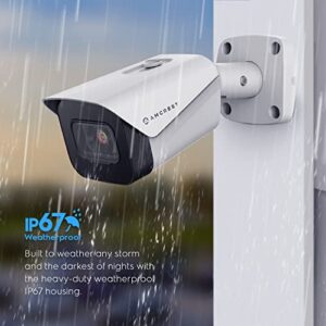 Amcrest UltraHD 4K (8MP) Outdoor Bullet POE IP Camera, 3840x2160, 98ft NightVision, 2.8mm Lens, IP67 Weatherproof, MicroSD Recording, White (IP8M-2496EW-V2)