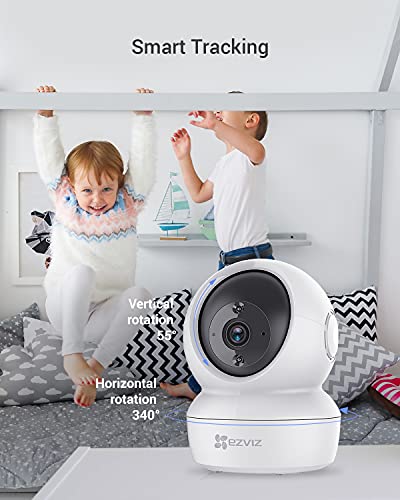 EZVIZ Security Camera Pan/Tilt 1080P Indoor Dome, Smart IR Night Vision, Motion Detection, Auto Tracking, Baby/Pet Monitor, 2-Way Audio, Works with Alexa and Google(C6N)