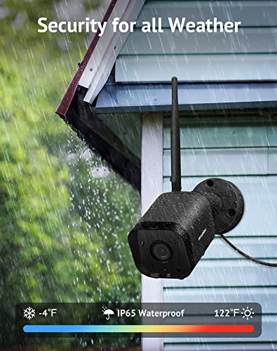 LaView Outdoor Security Cameras 1080P HD,Cameras for Home Security with AI Human Detection,Waterproof IP65,2-Way Audio,Clear Night Vision,2.4G WiFi,SD Card Slot&US Cloud Storage,Work with Alexa,ONVIF