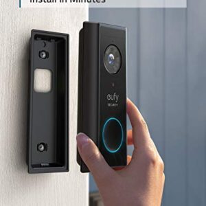 eufy security, Video Doorbell (Battery-Powered) Kit, 2K Resolution, 180-Day Battery Life, Encrypted Local Storage, No Monthly Fees, HomeBase with High-Power Wi-Fi and Built-in Storage