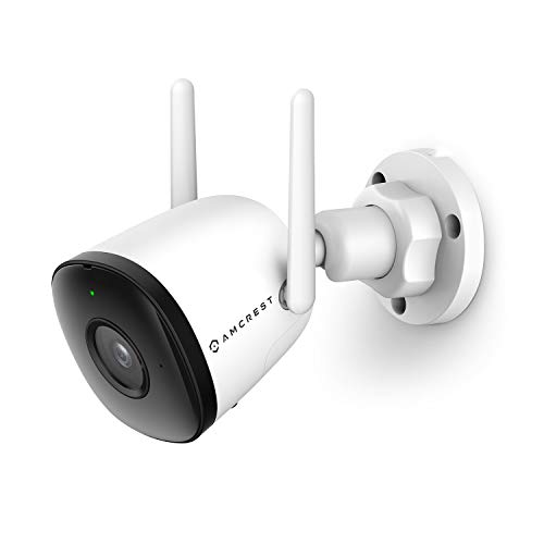 Amcrest 1080P WiFi Camera Outdoor, Smart Home 2MP Bullet IP Security Camera Outdoor Wireless, 98ft Nightvision, Built-in Mic, 102° FOV, 256GB MicroSD Storage (Sold Separately), ASH22-W (Wired Power)