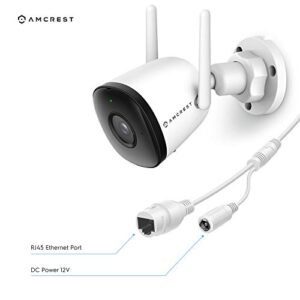 Amcrest 1080P WiFi Camera Outdoor, Smart Home 2MP Bullet IP Security Camera Outdoor Wireless, 98ft Nightvision, Built-in Mic, 102° FOV, 256GB MicroSD Storage (Sold Separately), ASH22-W (Wired Power)