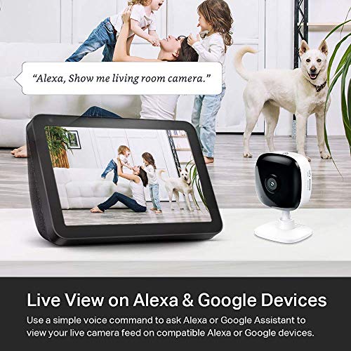 Kasa Smart Security Camera for Baby monitor, 1080p HD Indoor Camera for Home Security with Motion Detection, Two-Way Audio, Night Vision, Cloud & SD Card Storage, Works with Alexa & Google Home (EC60)