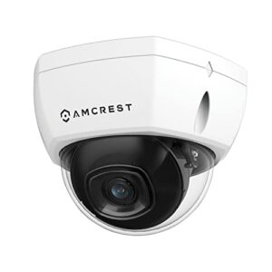 amcrest ultrahd 4k (8mp) outdoor security poe ip camera, 3840×2160, 98ft nightvision, 2.8mm lens, ip67 weatherproof, ik10 vandal resistant dome, microsd recording, white (ip8m-2493ew)