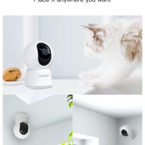 LAXIHUB 360° Pet Camera with Phone App, Indoor Security Camera for Baby/Dog, P2 Pan/Tilt Pet Monitor with Super IR Night Vision, Motion Detection & 2-Way Audio, Works with Alexa & Google Assistant