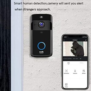 Doorbell Camera Wireless WiFi Video Doorbell Two-Way Audio Human PIR Motion Detection HD Security Camera Real-Time Video for iOS & Android Phone