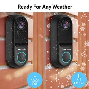 LaView WiFi Video Doorbell Camera, with 32GB SD Card, 1080P Video AI Human Detection, Night Vision, 2-Way Audio, IP65 Waterproof, Easy Installation (Requires Existing Doorbell Wires) USA Cloud Server