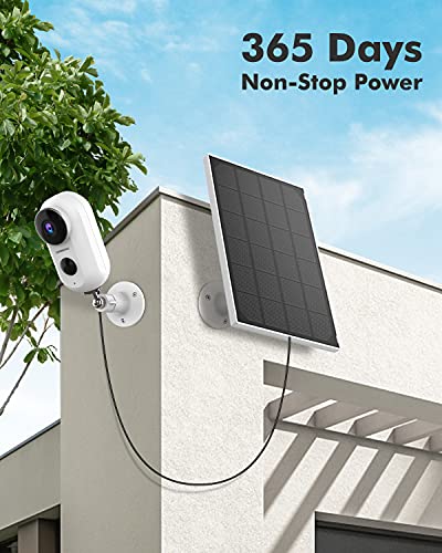 ZUMIMALL 2K Solar Camera Security Outdoor, Solar Powered Battery Operated Wireless FHD Outside Surveillance Camera for Home Security, Night Vision, PIR Motion Detection, IP66 Waterproof, 2.4G WiFi