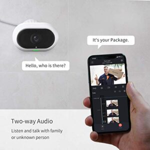 Security Camera Outdoor, blurams Cameras for Home Security 2-Way Audio, Starlight Night Vision, Facial Recognition, Siren, Weatherproof, Cloud/Local Storage, Works with Alexa& Google Assistant& IFTTT