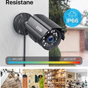 ZOSI 16CH 1080P Security Camera System with 2TB Hard Drive,H.265+ 16Channel 1080P HD-TVI DVR with 12PCS 1080P Outdoor Indoor Surveillance Cameras, 80ft Night Vision, Motion Detection,Remote Access