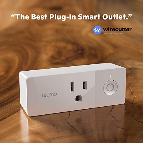 Wemo Mini Smart Plug, WiFi Enabled, Works with Alexa, Google Assistant & Apple HomeKit